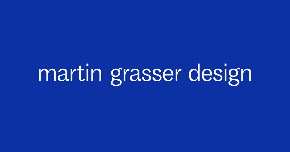 Work - Martin Grasser Design